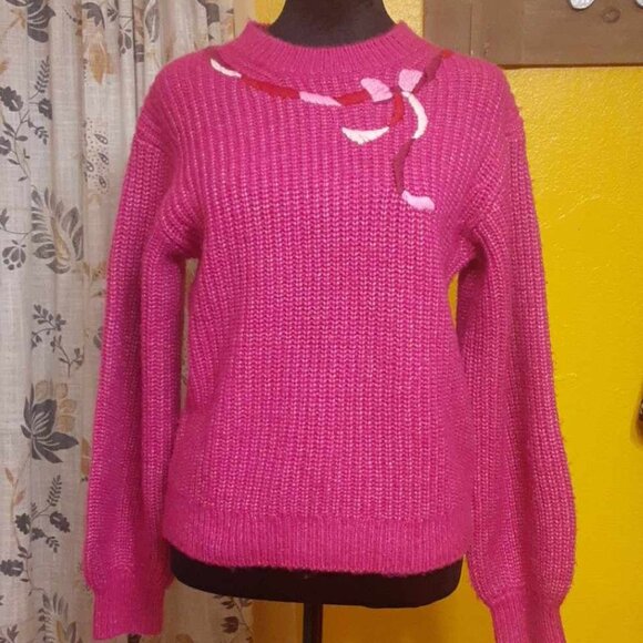 kate spade | Sweaters | Kate Spade New York Wool Blend Pink Bow ...